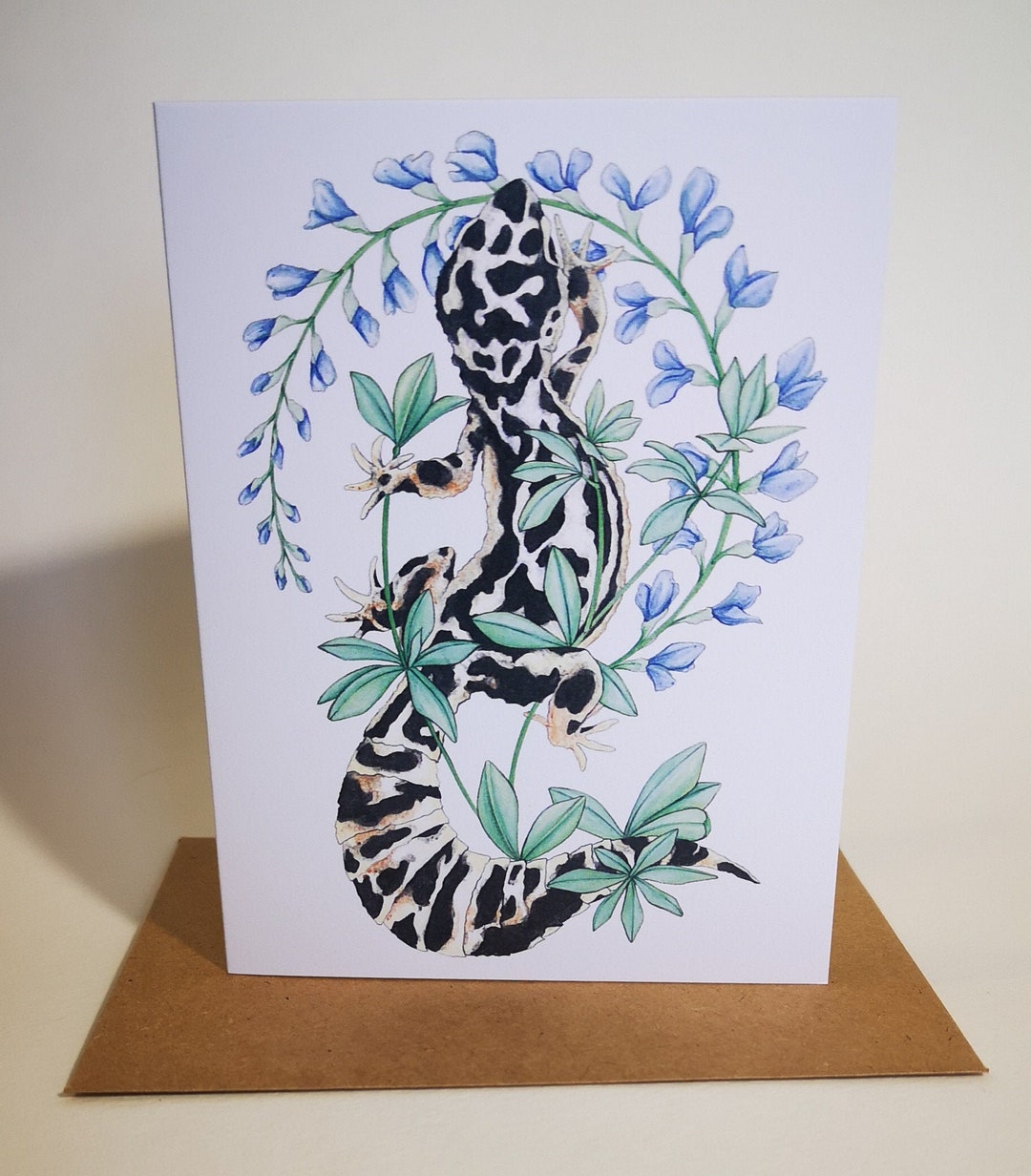 Leopard Gecko Greeting Card, Gift, Reptile - Etsy.de