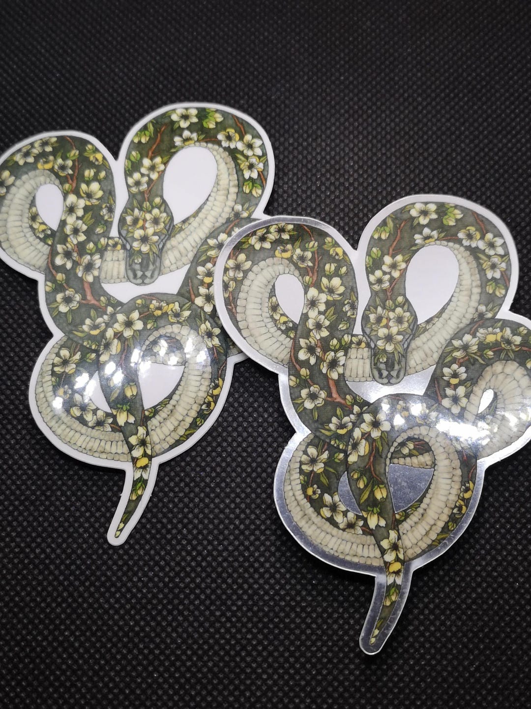 Ball Python Snake Sticker, Vinyl Die-cut, White or Chrome Background ...