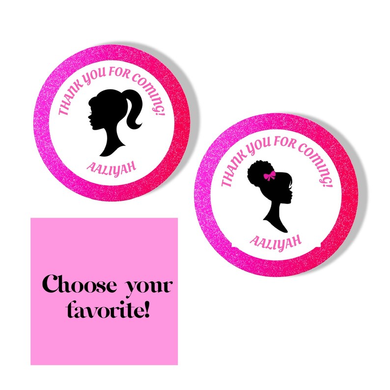 Paper & Party Supplies Doll Stickers Personalized Customized Birthday ...