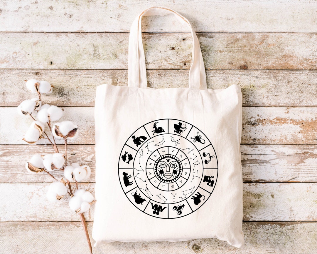 Zodiac Signs Tote Bag * Zodiac Symbols Beach Bag * Astrology Gift ...