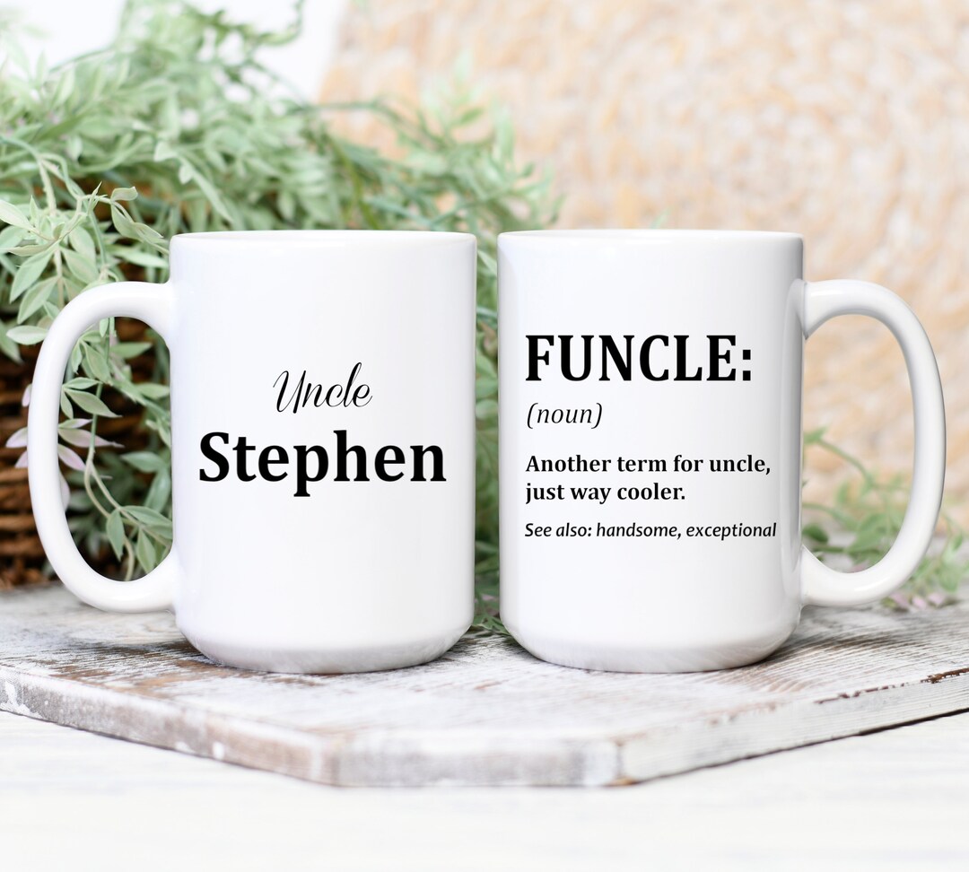 Funcle Mug * Personalized Funny Uncle Gift Mug * Custom Uncle Name Mug ...