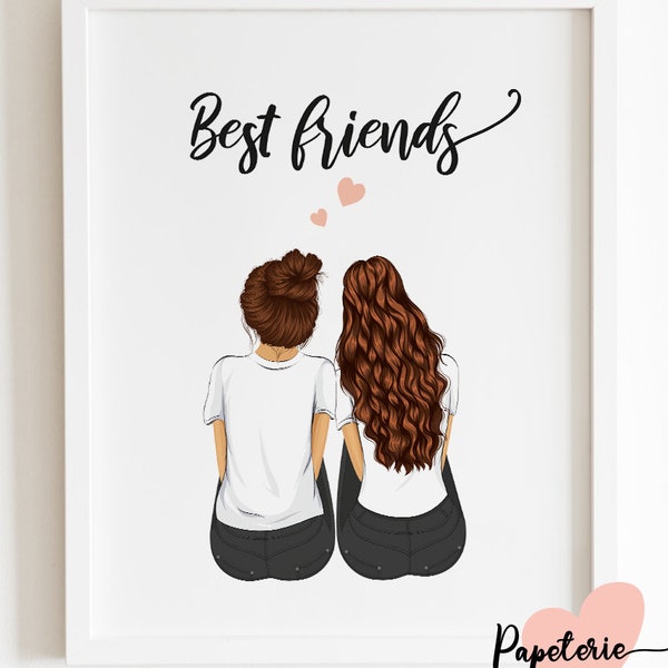 Best Friend Painting Custom - Etsy
