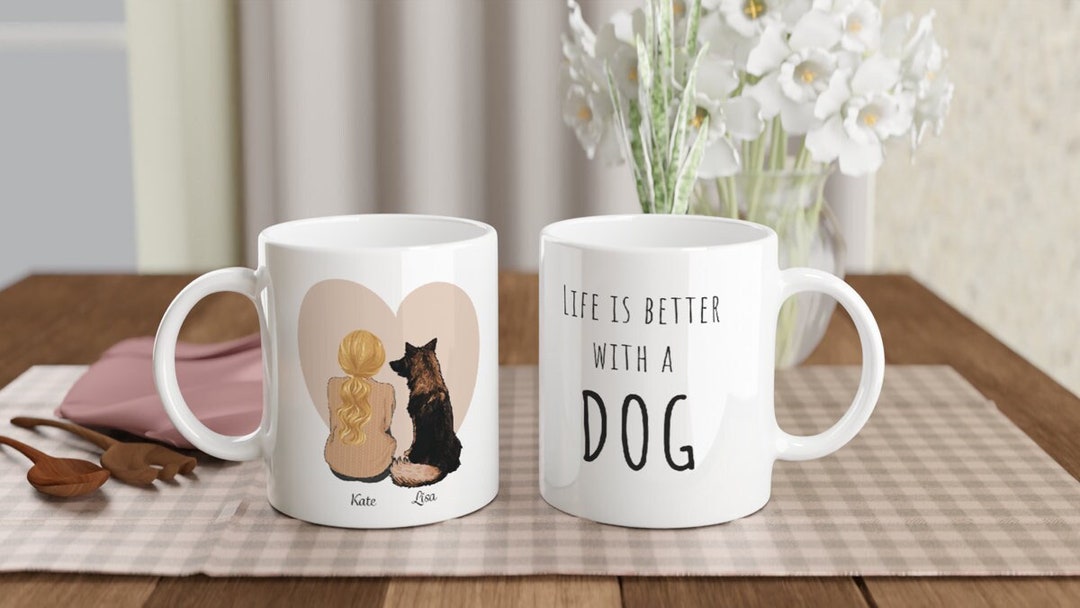 Dog and Owner Mug, Dog and Owner Gift, Gift for Dog Owner, Dog and ...