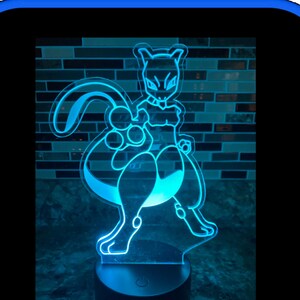 Pokemon Mewtwo Engraved and Now With Personalization Option LED ...