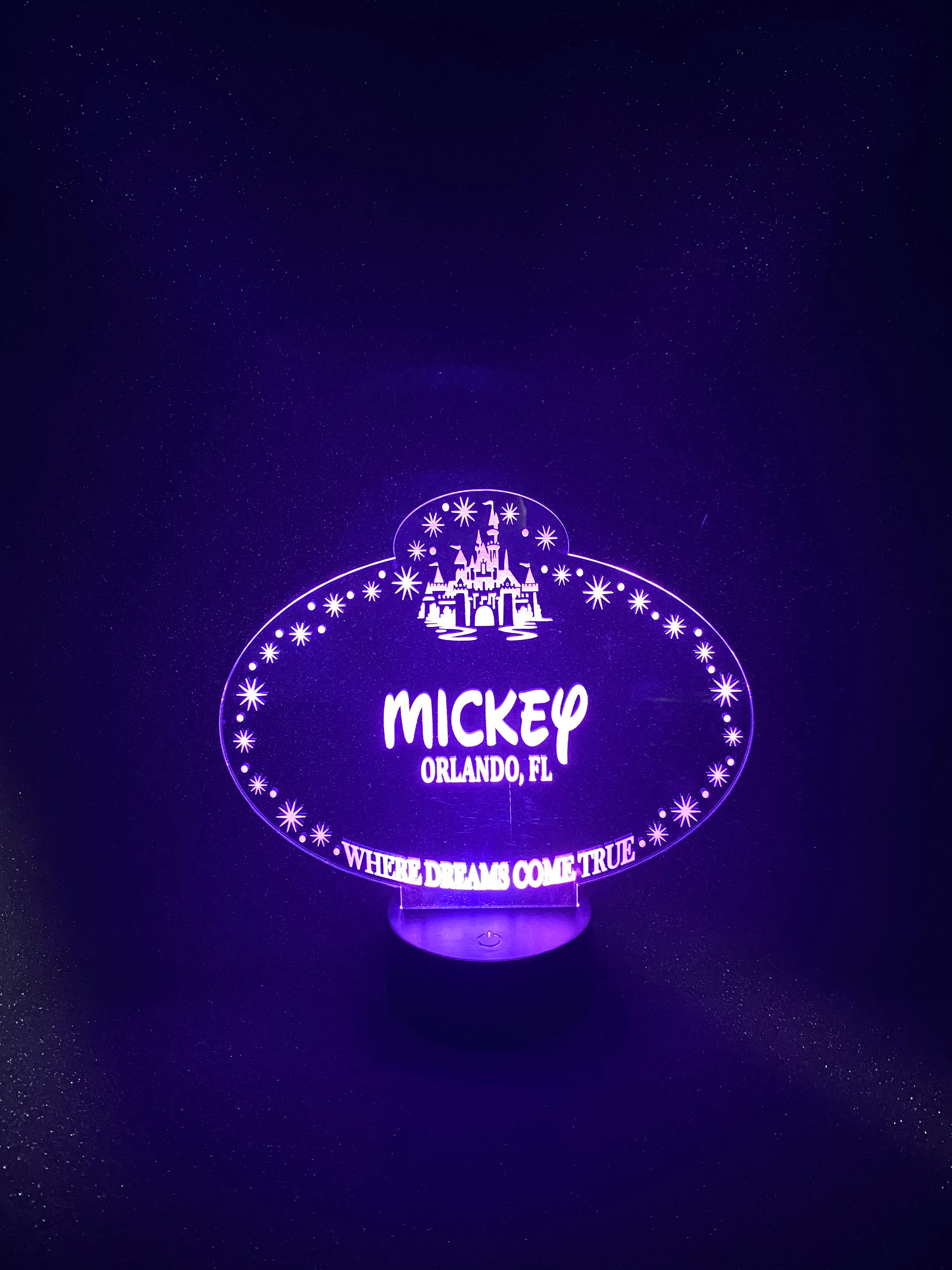 Disney Cast Member Name Badge Custom Engraved LED Nightlight/sign - Etsy