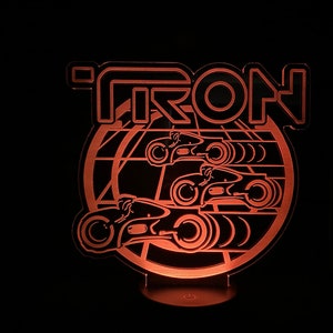 Tron Light Cycle Inspired Custom Engraved LED Nightlight/sign - Etsy