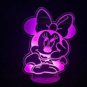 Mickey Mouse and Minnie Mouse Inspired Custom Engraved LED - Etsy