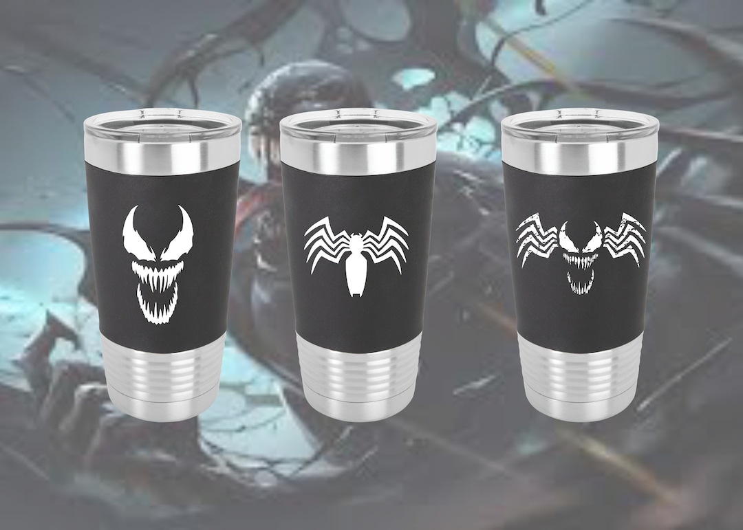Spiderman Venom Engraved 20 Oz Silicone Grip Stainless Steel Tumbler - Etsy