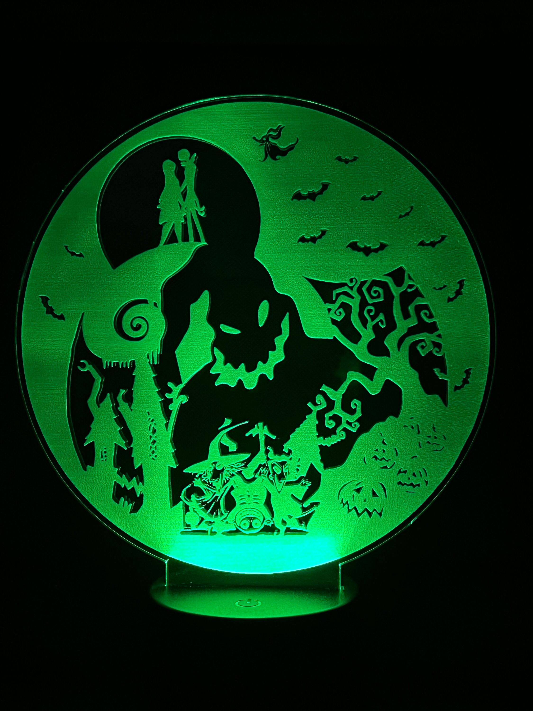 NEW Nightmare Before Christmas Inspired Custom Engraved LED - Etsy