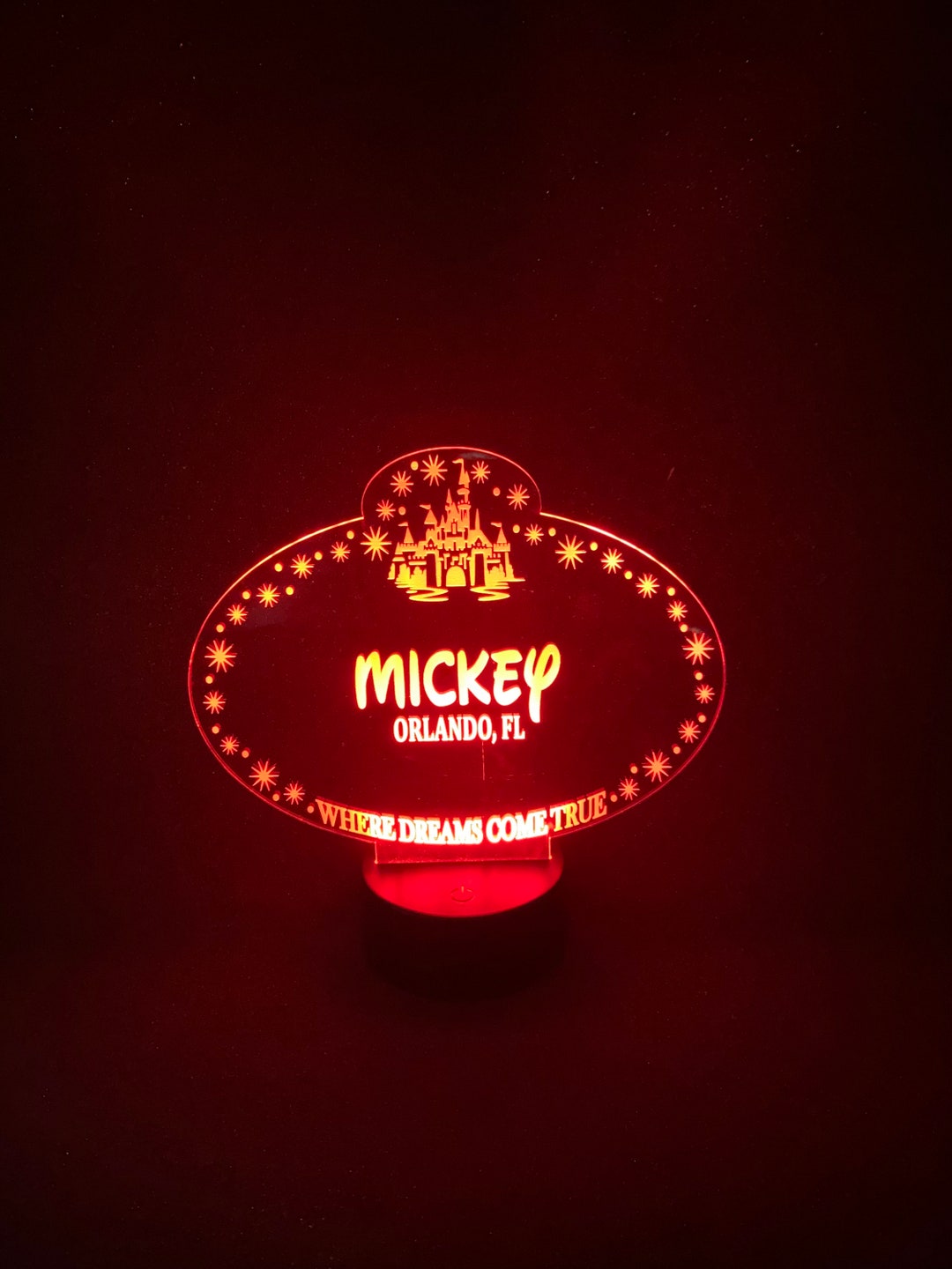 Disney Cast Member Name Badge Custom Engraved LED Nightlight/sign - Etsy