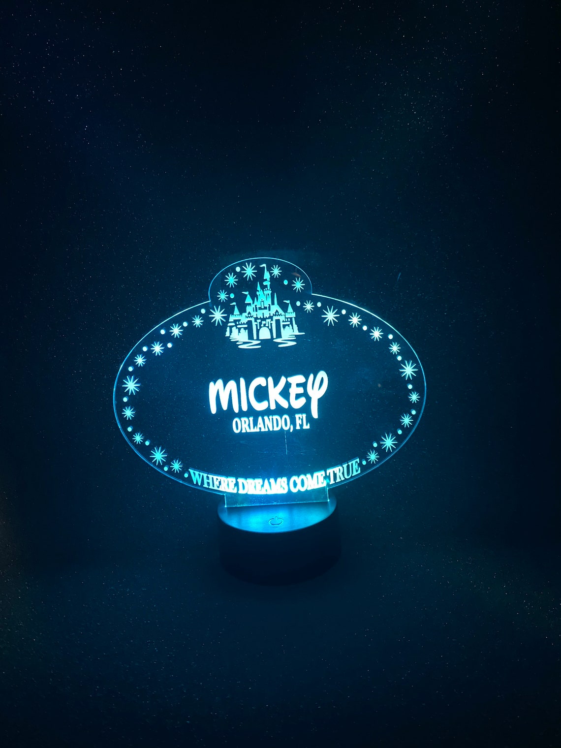Disney Cast Member Name Badge Custom Engraved LED Nightlight/sign - Etsy