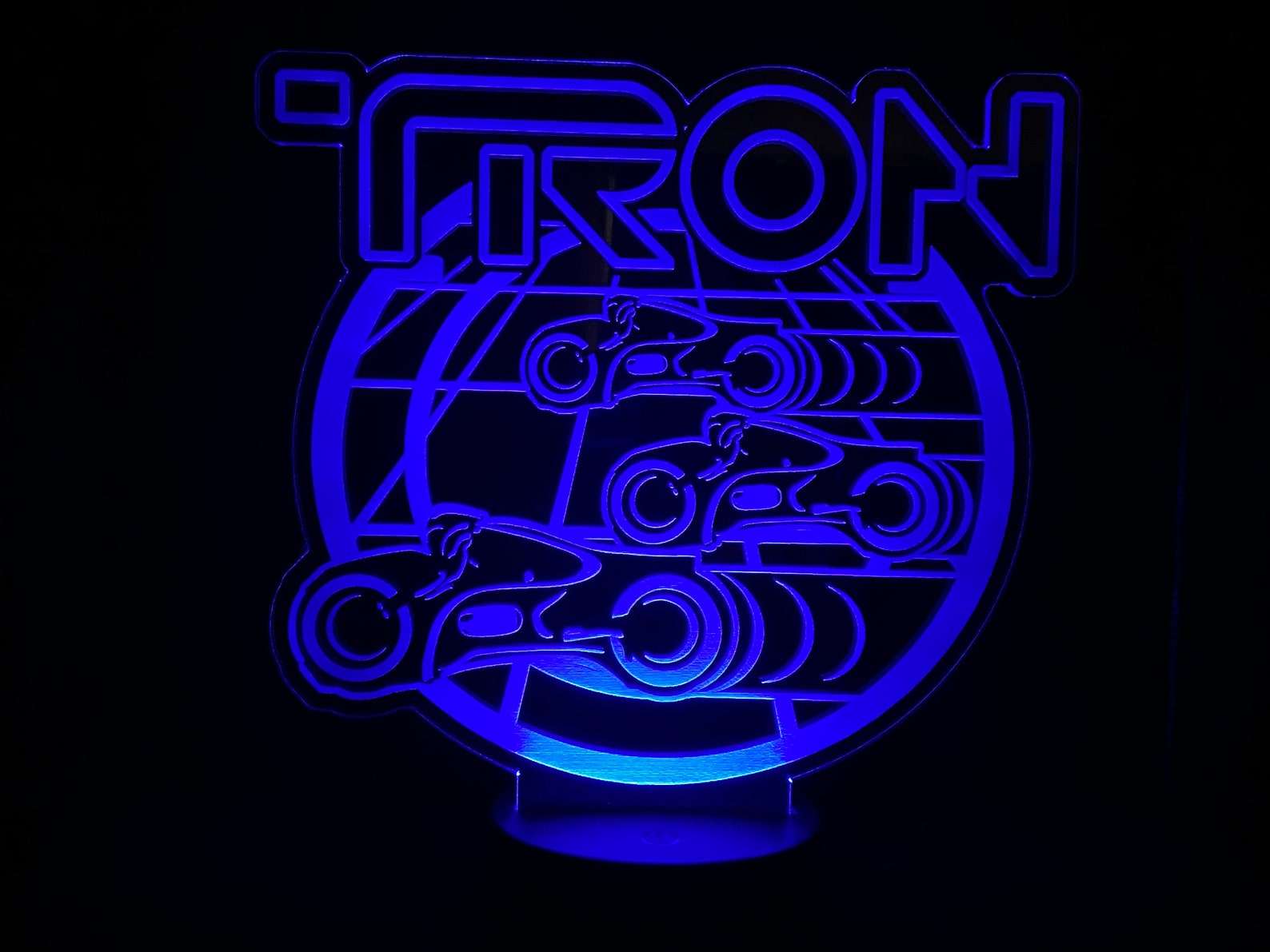 Tron Light Cycle Inspired Custom Engraved LED Nightlight/sign - Etsy