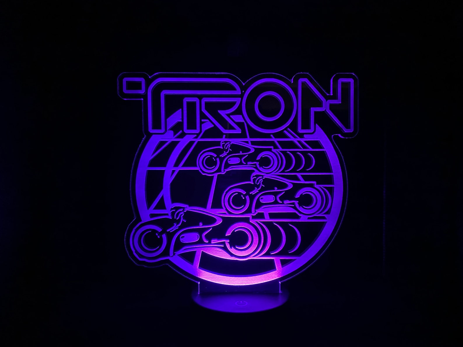 Tron Light Cycle Inspired Custom Engraved LED Nightlight/sign - Etsy