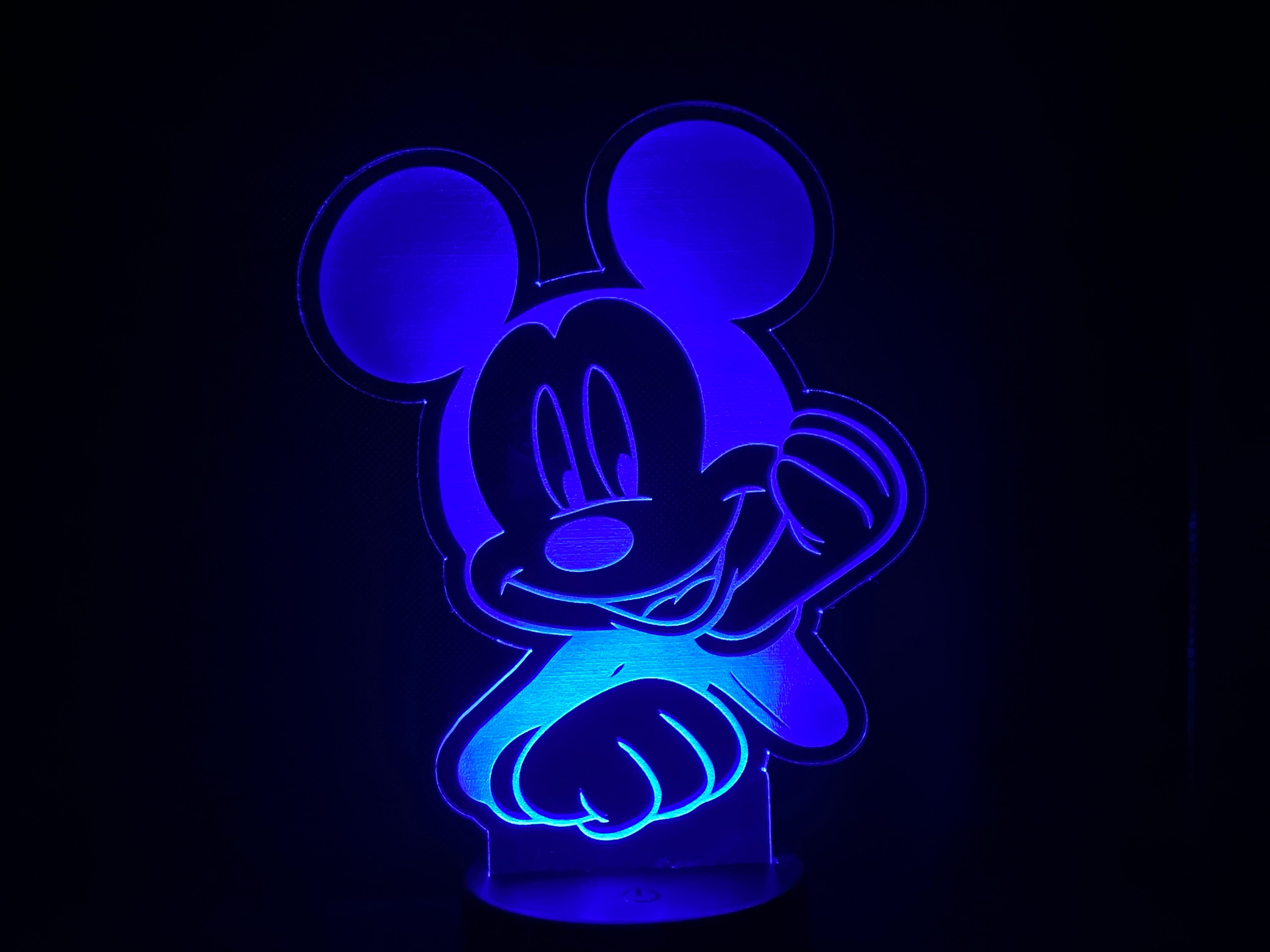 Mickey Mouse and Minnie Mouse Inspired Custom Engraved LED Nightlight ...
