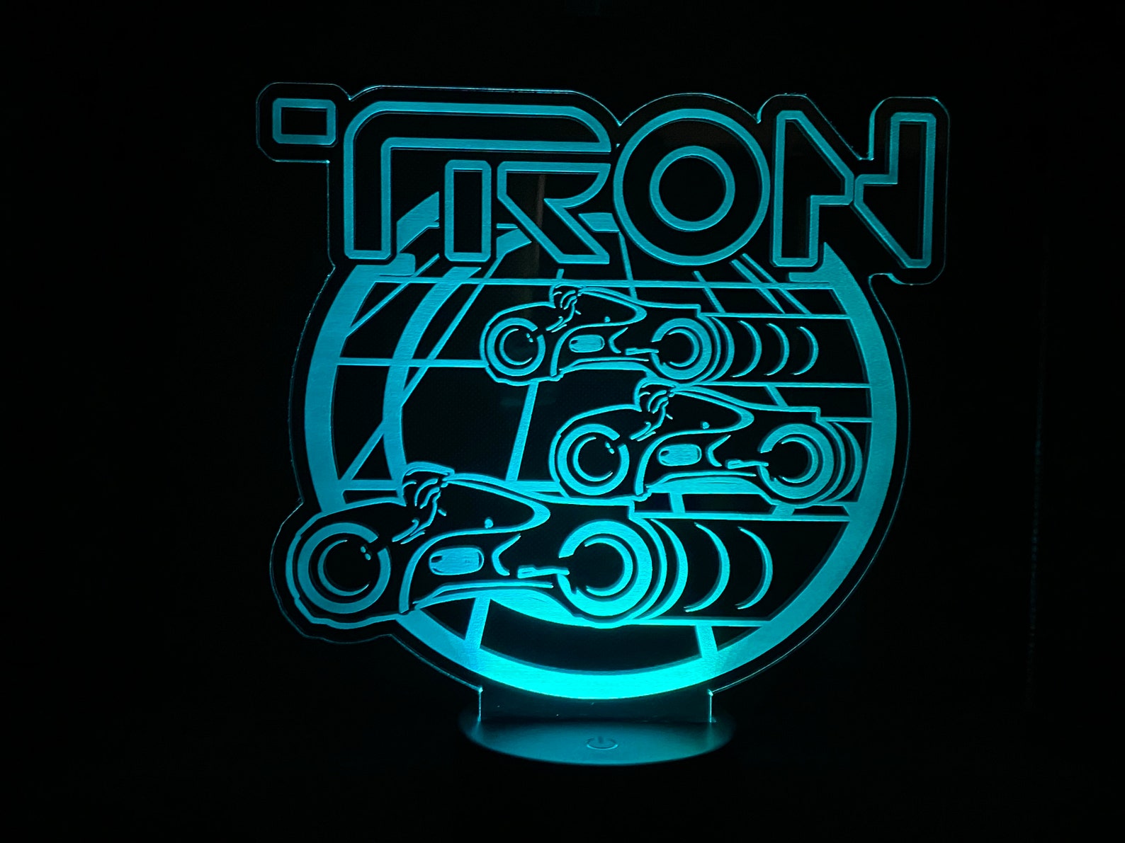 Tron Light Cycle Inspired Custom Engraved LED Nightlight/sign - Etsy