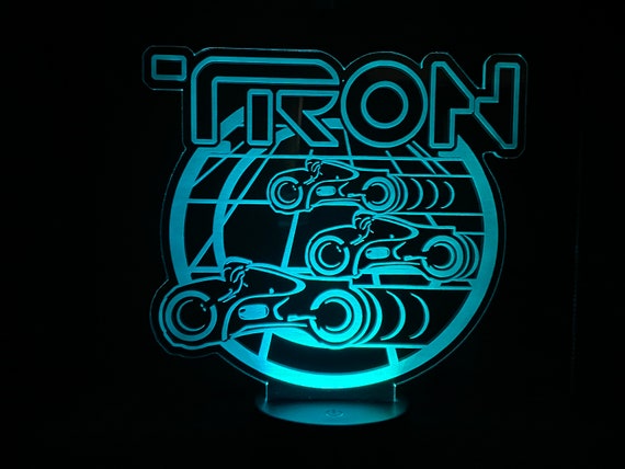 Tron Light Cycle Inspired Custom Engraved LED Nightlight/sign | Etsy