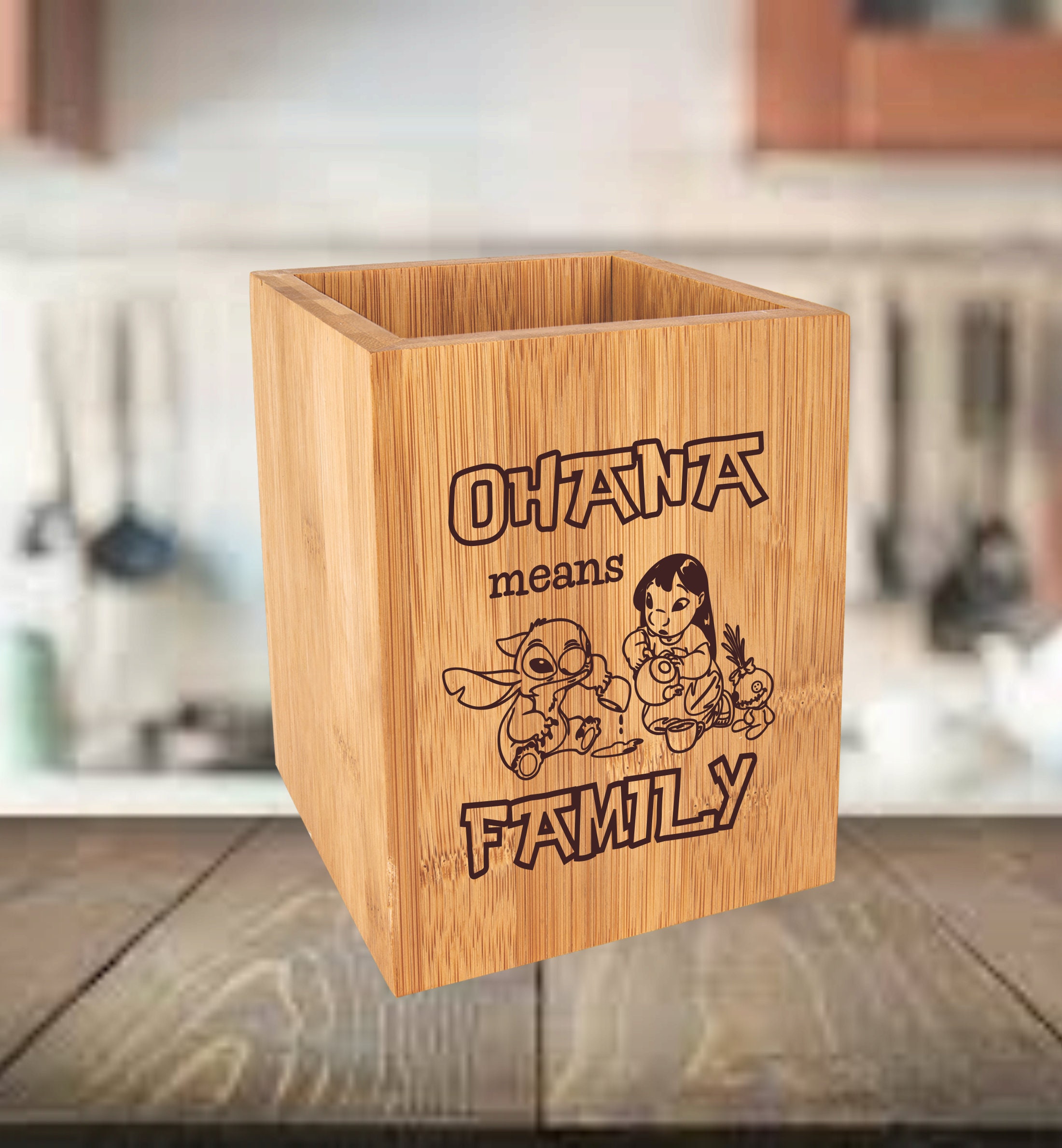 Lilo & Stitch Inspired Engraved Bamboo Utensil Set - Etsy