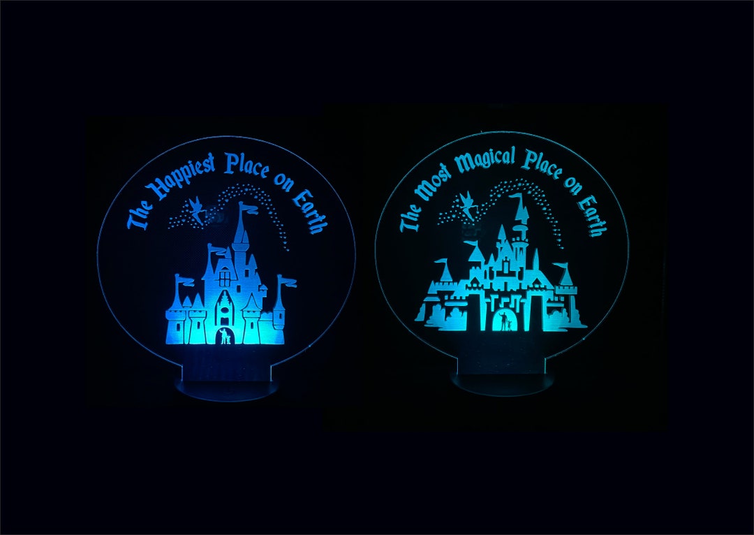 Disneyland and Disney World Castle Inspired Custom Engraved LED ...