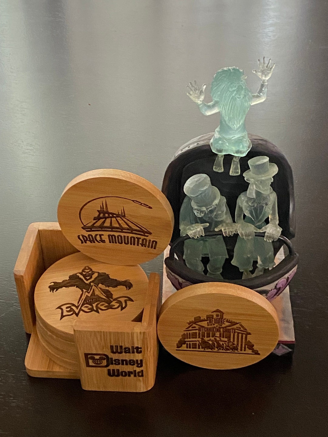 Walt Disney World Attractions Inspired Bamboo Coaster Set of 6 With ...