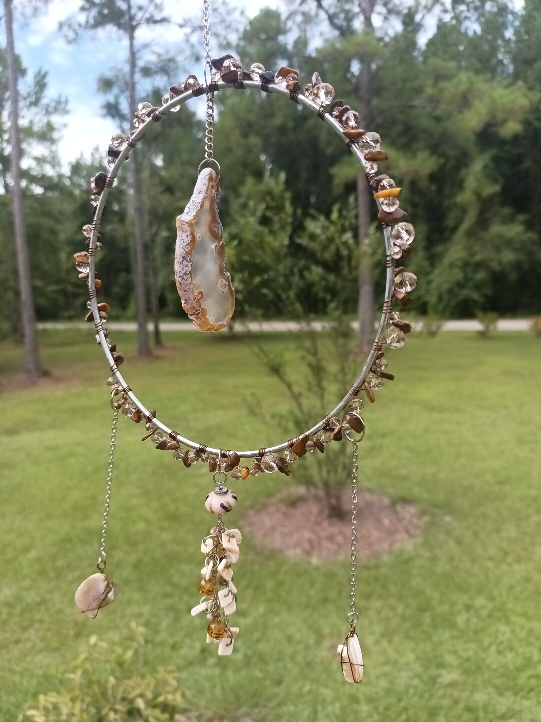 Sun Catcher -brown W/ Shells - Etsy