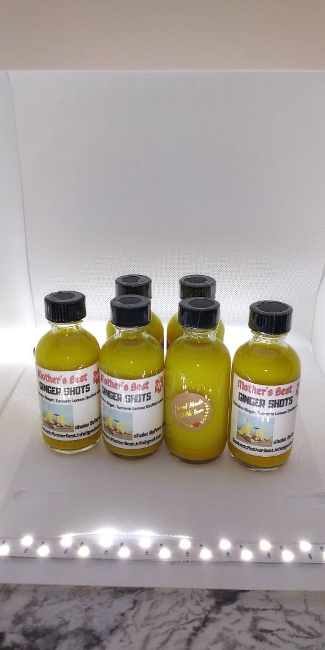 GINGER SHOTS Set of Six Bottles.made to Order. Organic Ginger - Etsy