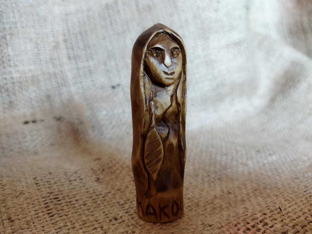 Macosh Statue. Statuette of the Goddess Makosh. Handmade Wood - Etsy