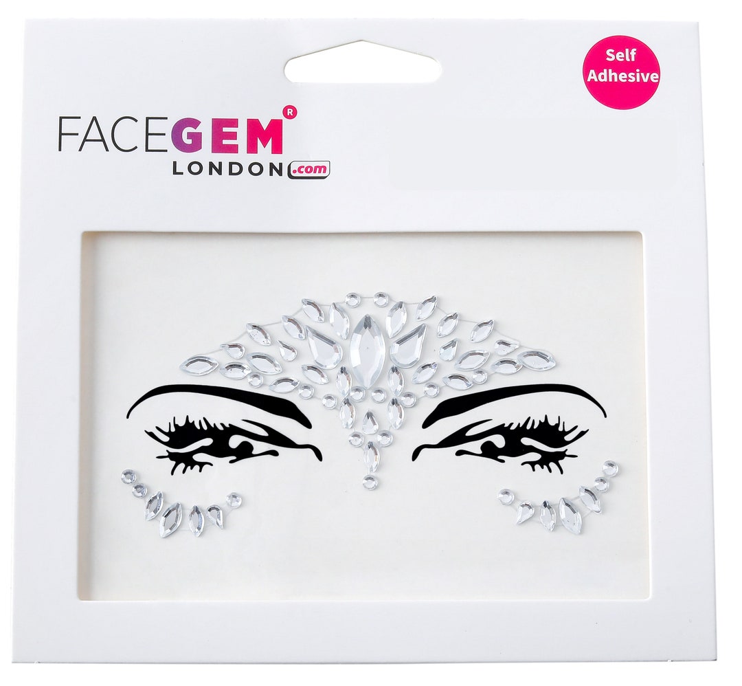 Face Gems Adhesive Glitter Jewel Tattoo Sticker Festival Rave Party ...
