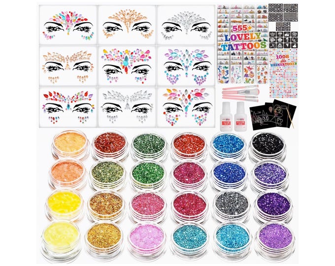 MGB Princess Gold and Iridescent Face Gems/party Gems/face Gems/party ...