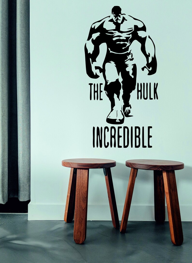 The Incredible Hulk Comic Wall Decal Super Hero Sticker Hulk | Etsy