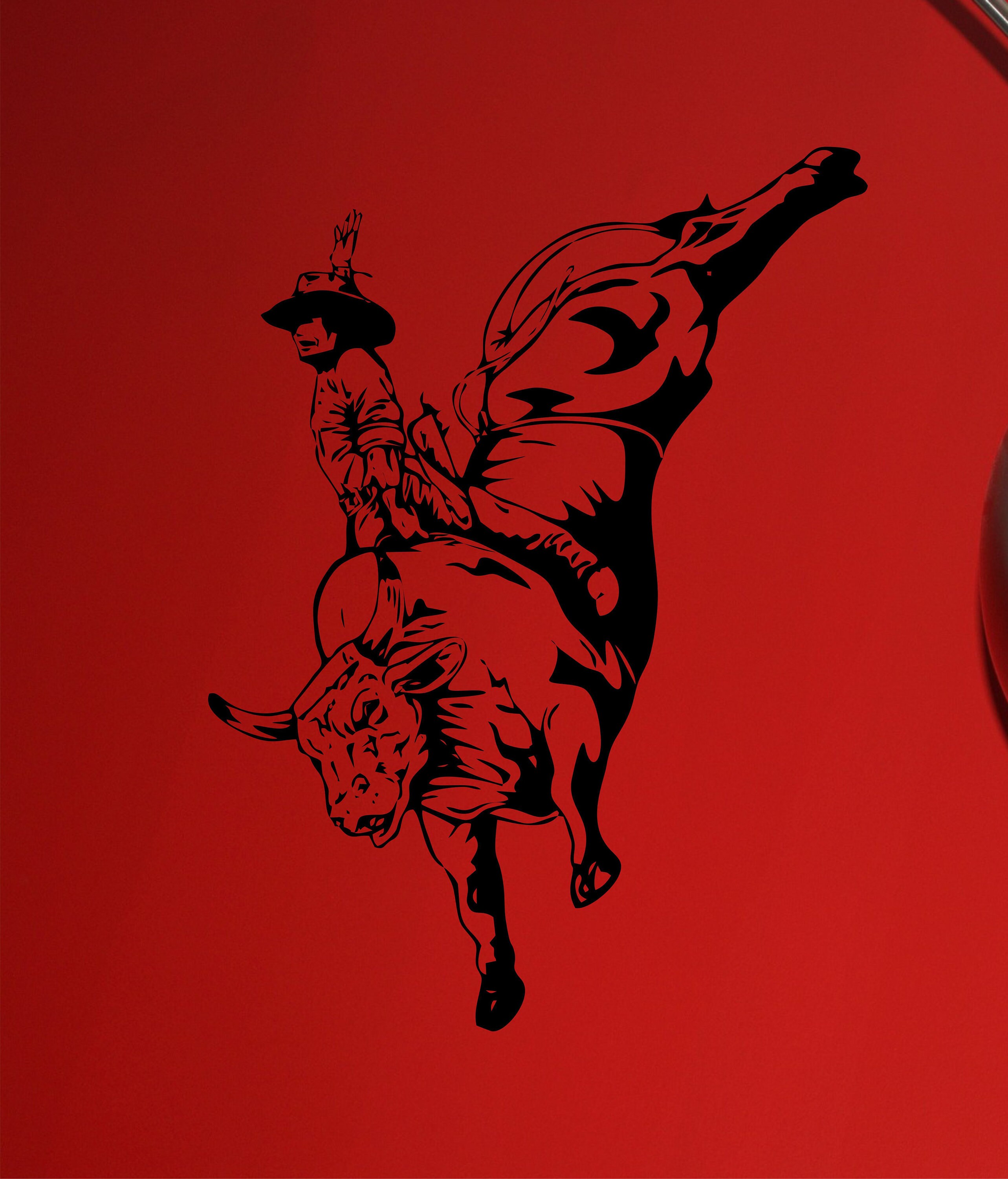 Bull Riding Wall Decal Sticker Art Decor Wall Vinyl Decal | Etsy