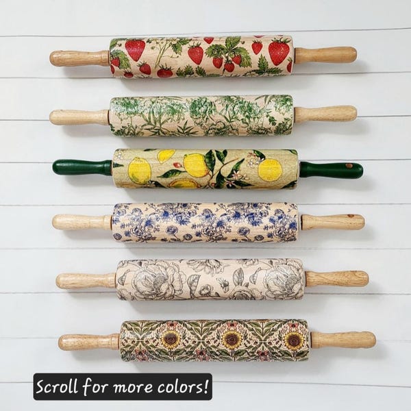 Rolling Pins With Designs - Etsy