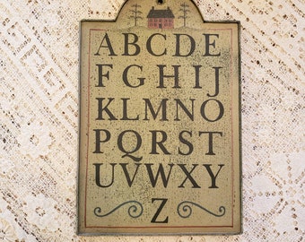 Primitive Alphabet Sign - Etsy