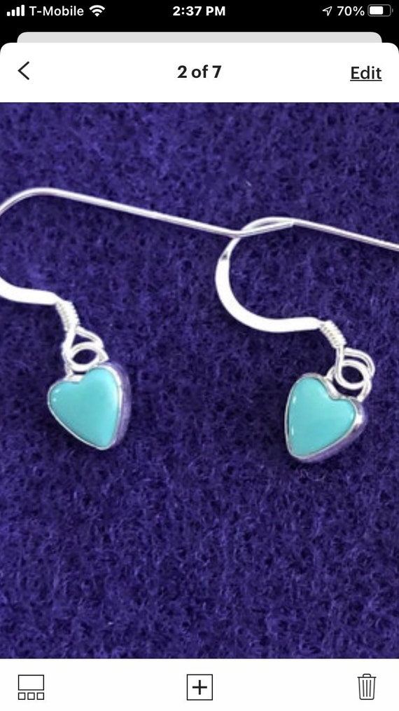 Small Heart /super Little Heart /heart Blue Turquoise | Etsy