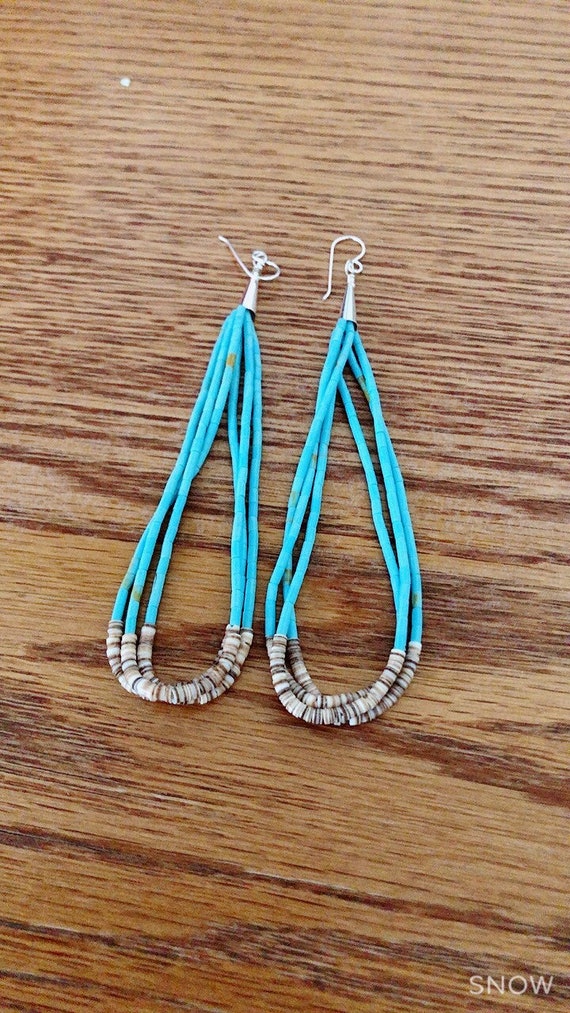 Handmade Southwestern Jewelry/sterling Silver Beaded Earrings - Etsy