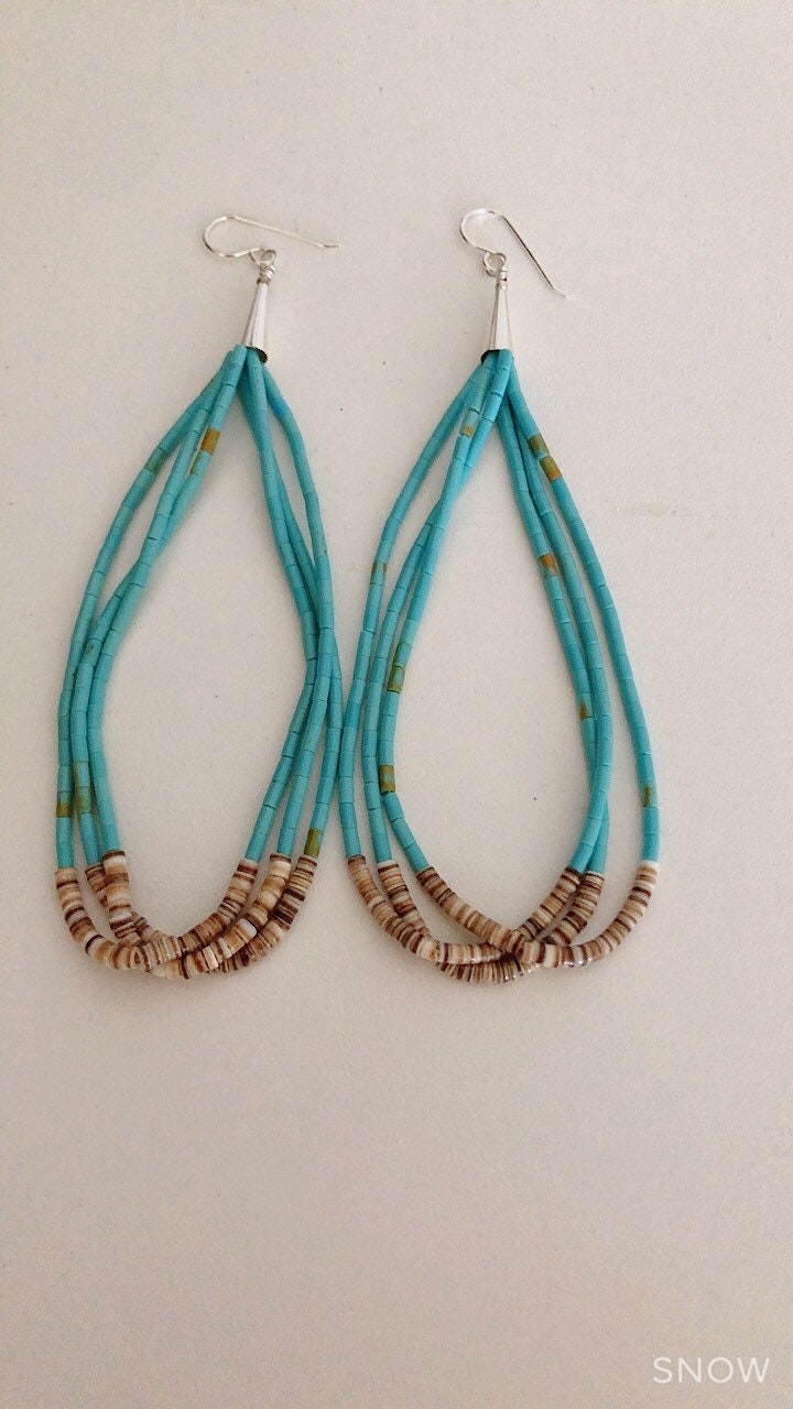 Handmade Southwestern Jewelry/sterling Silver Beaded Earrings ...