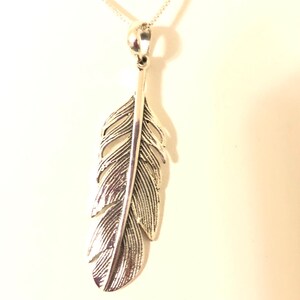 Feather /feather Necklace /sterling Silver Feathers Pendant - Etsy