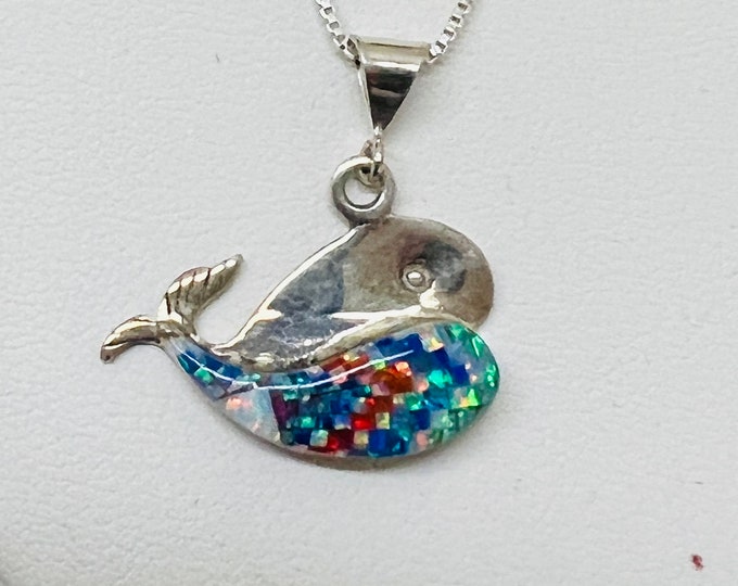 Dolphin /multi Color Inlay Dolphin Pendant/multi Color Fish /dolphin ...