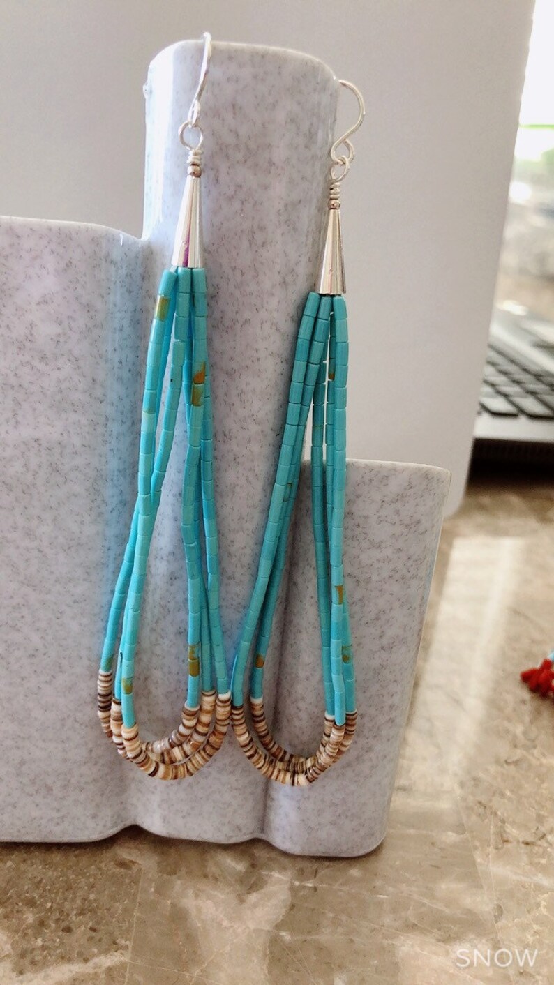 Handmade Southwestern Jewelry/sterling Silver Beaded Earrings ...