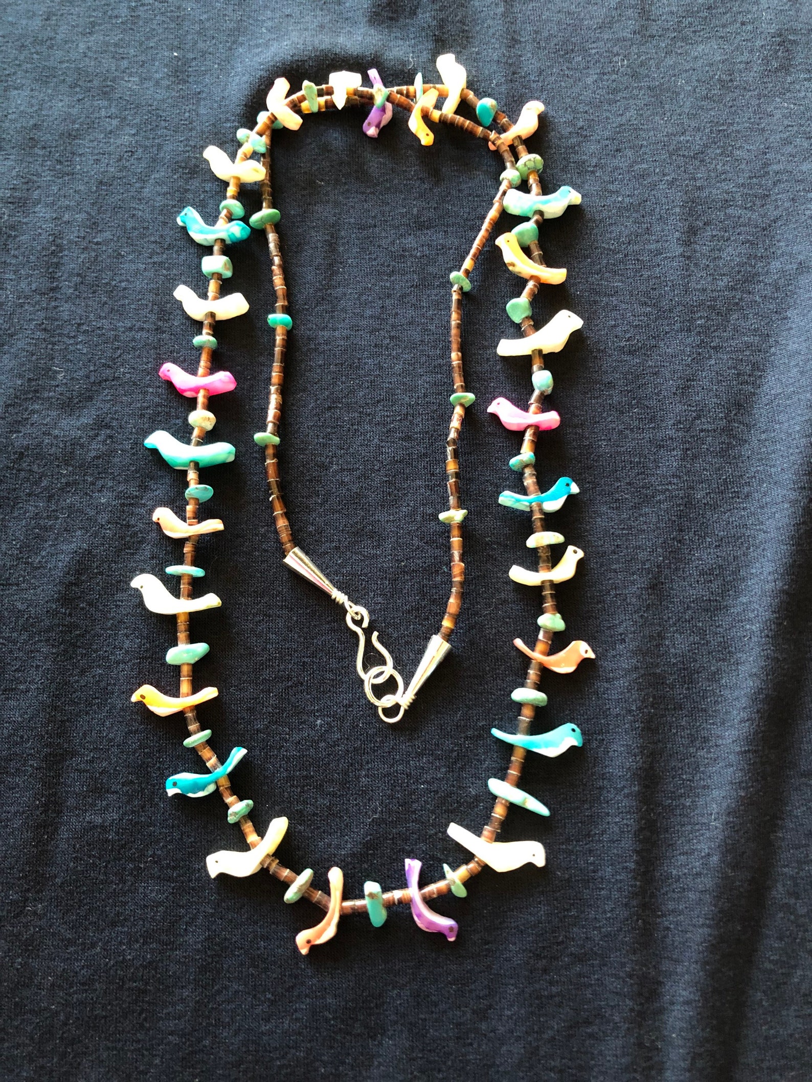 Birds Fetish Necklace/birds Fetish /sterling Silver Colorful - Etsy