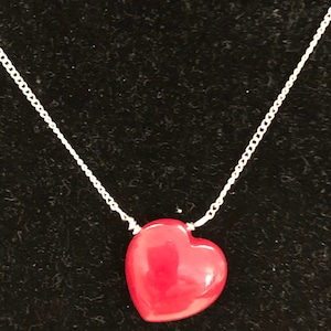 Heart/red Heart Pendant/red Carnelian Pendant/heart Necklace/sterling ...