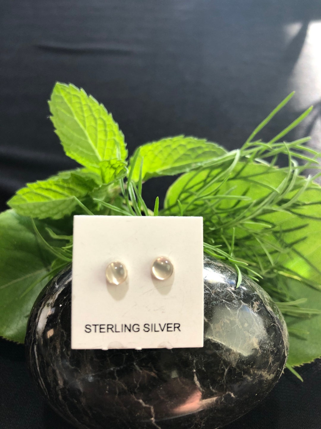 White Stud Earring/4mm Round White Earrings/natural Stone Earrings ...