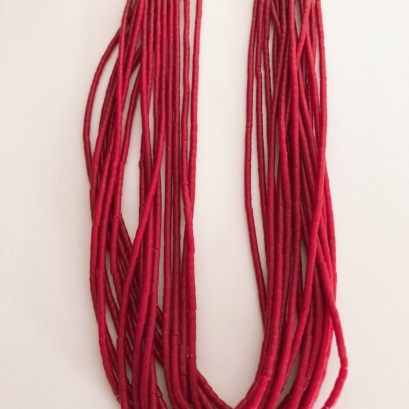 Red Bead Necklace - Etsy