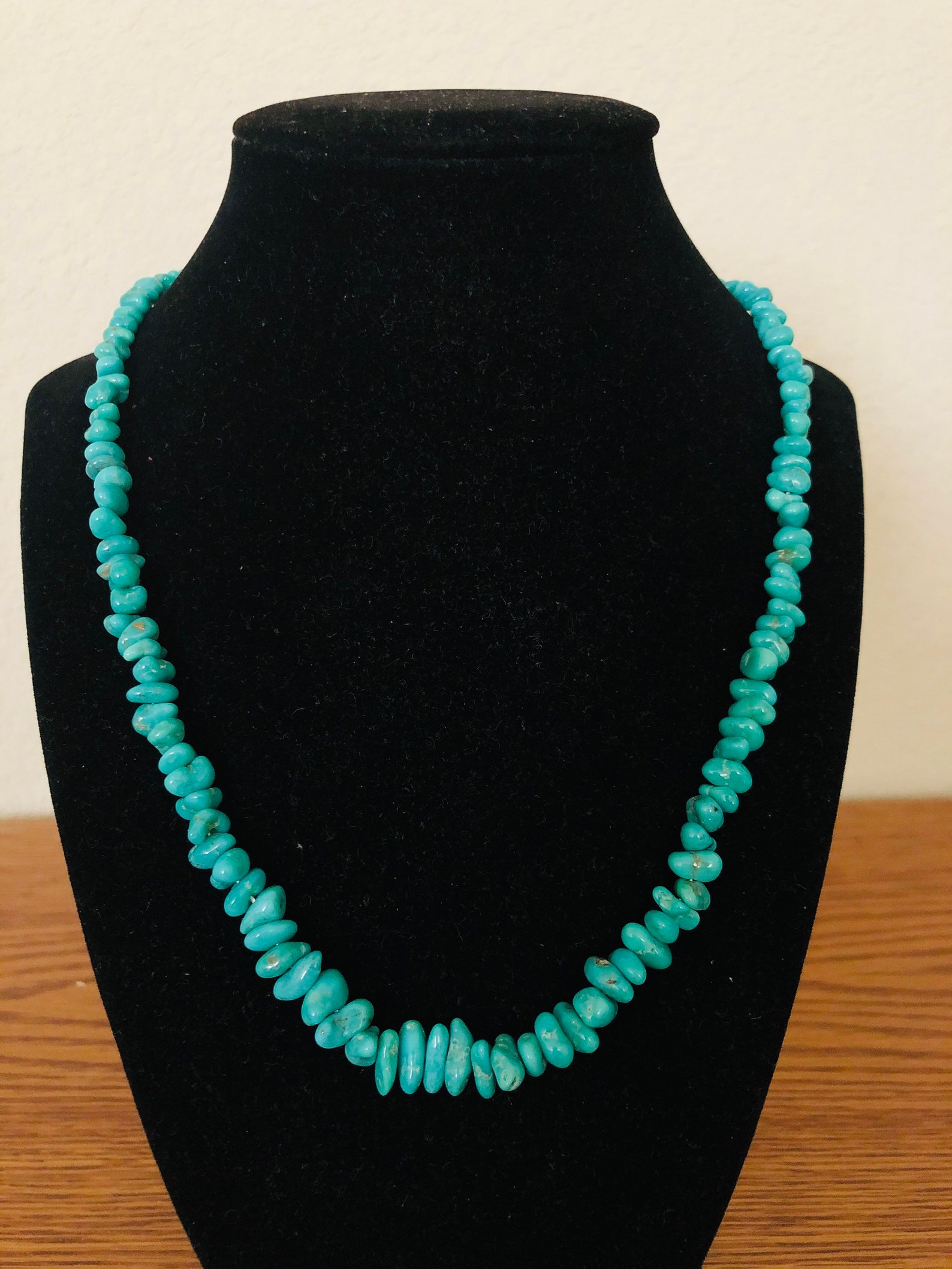 Turquoise Necklace /turquoise Nuggets Necklace/sterling Silver ...