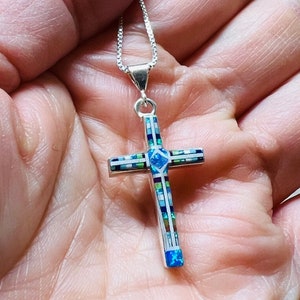 Cross/inlay/multi Color Cross/cross Inlay /multi Color Inlay Pendant ...