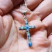 Cross/inlay/multi Color Cross/cross Inlay /multi Color Inlay Pendant ...