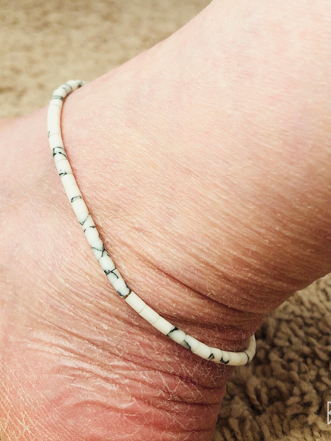 Anklet/white Turquoise/white Buffalo Anklet/white Anklet/white Anklet ...
