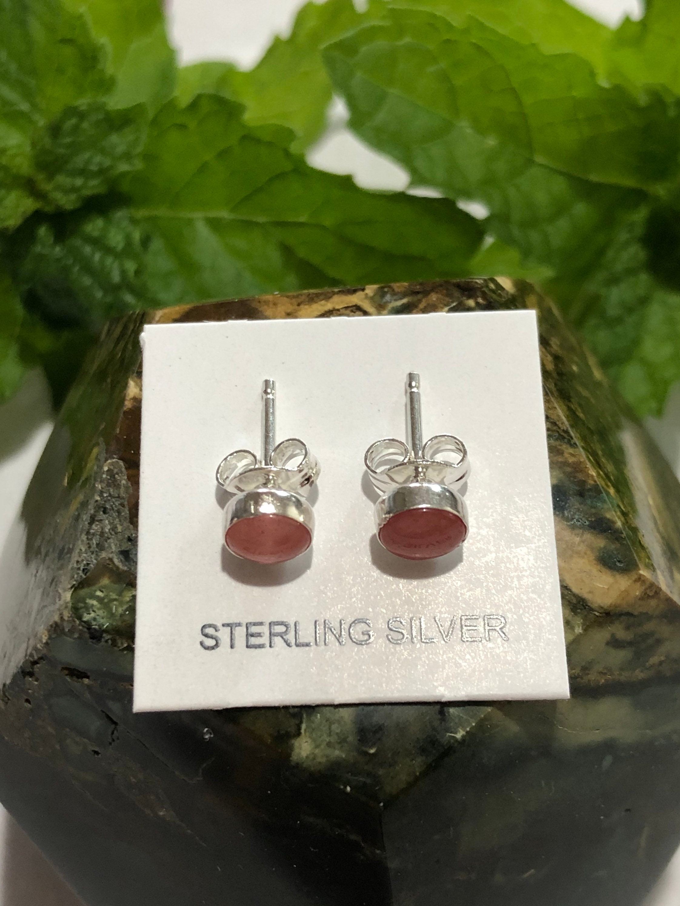 5mm Round Cherry Quartz/cherry Stone/pink Stone/genuine 925 Sterling ...