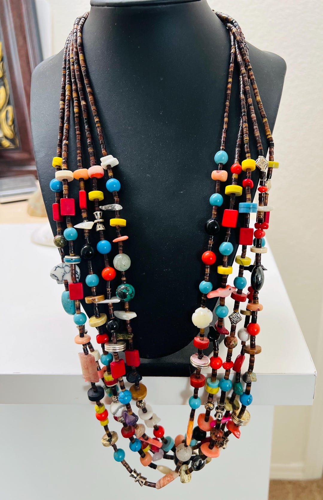 Multi Beads and Seeds Beads Necklaces/colorful Seeds Bead Necklace ...
