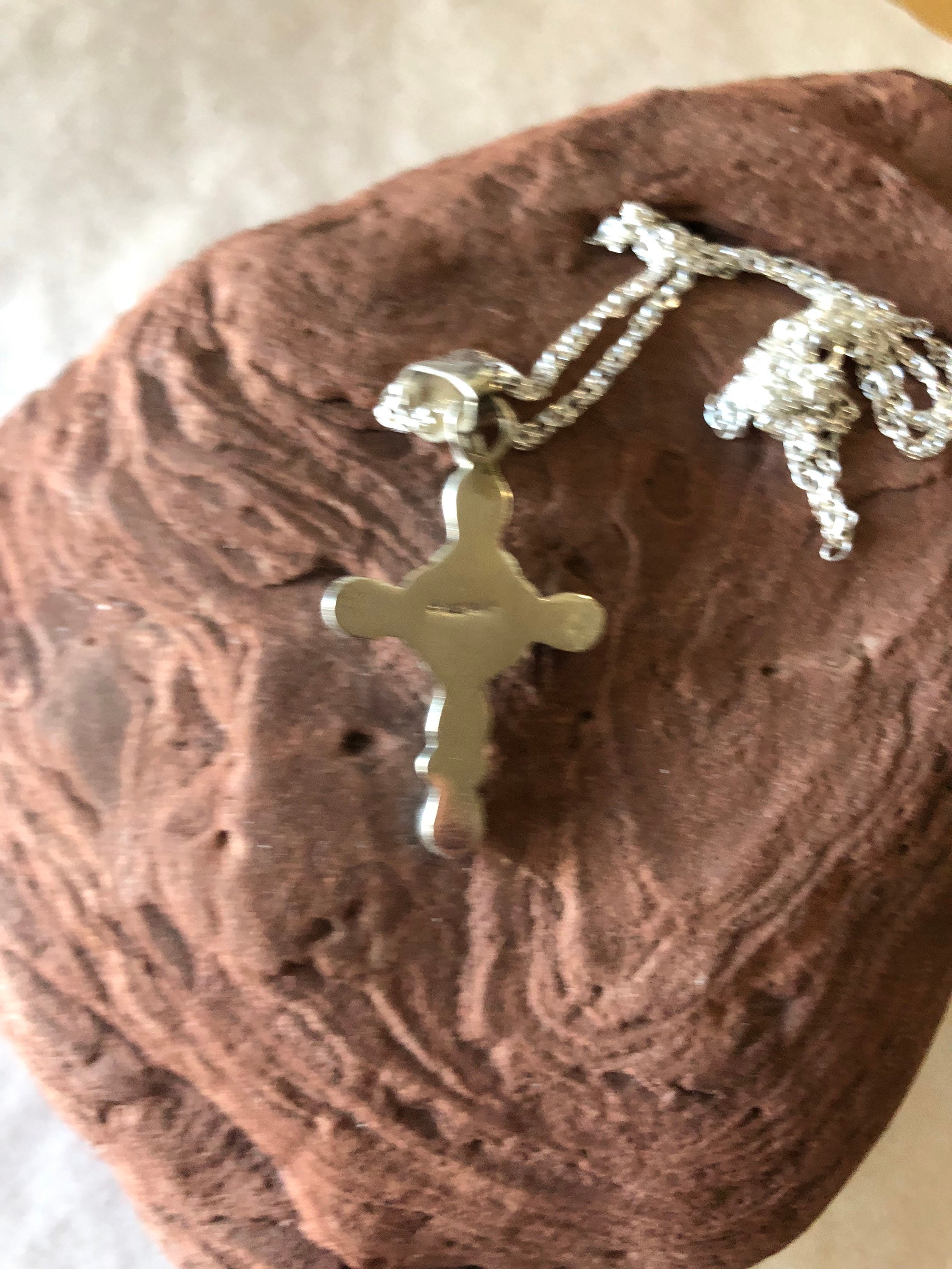 Southwestern Inlay Turquoise Cross Pendant Necklace/blue Cross/925 ...