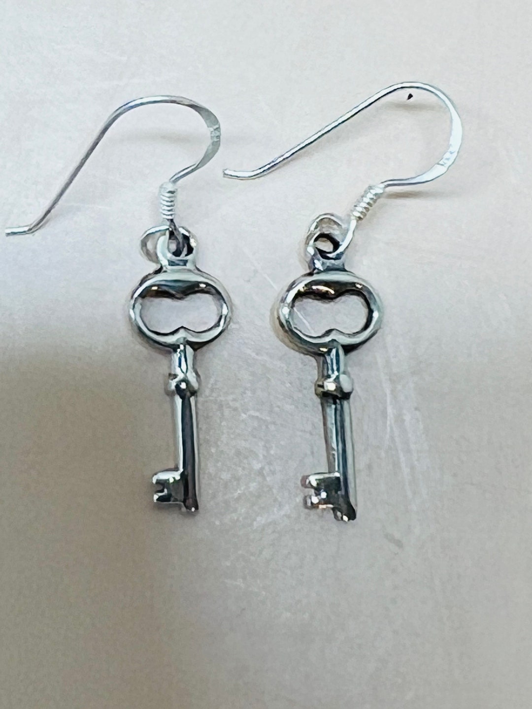 Keys /keys Earrings/silver Earrings/sterling Silver Keys Dangling ...